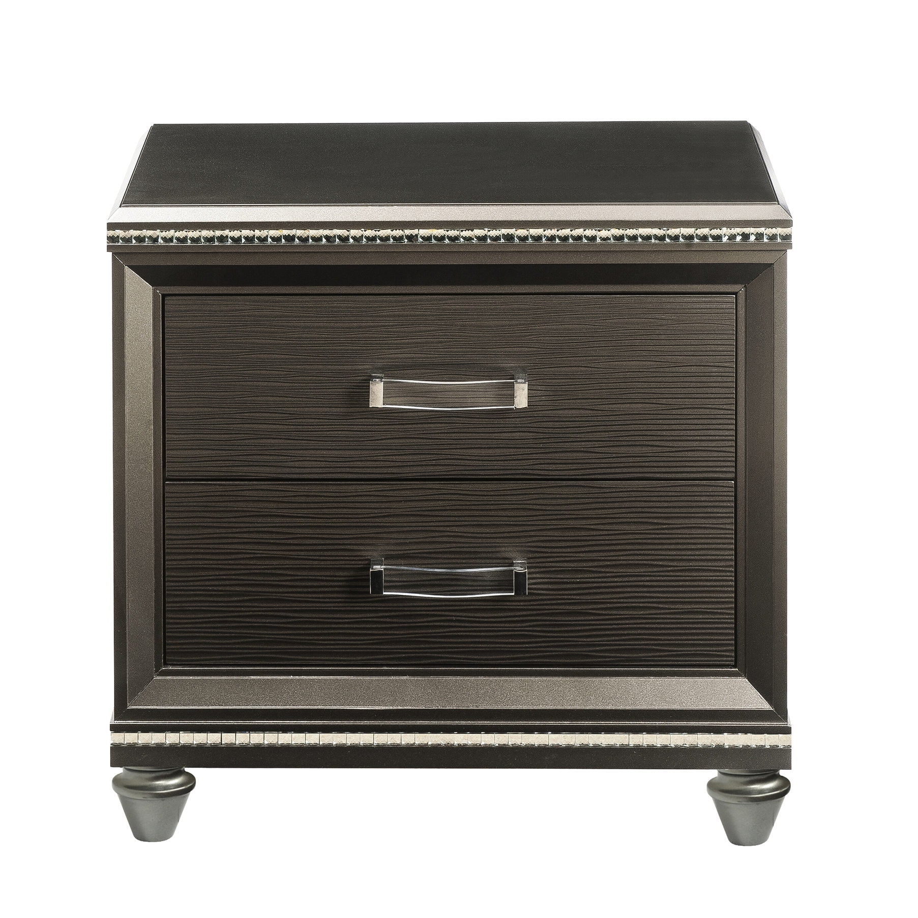 Champagne Color Scheme - Side Metal Glide Drawers - Bedroom Nightstand ...