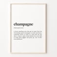 Champagne Definition Quote Graphic Poster Unframed Paper Print ...