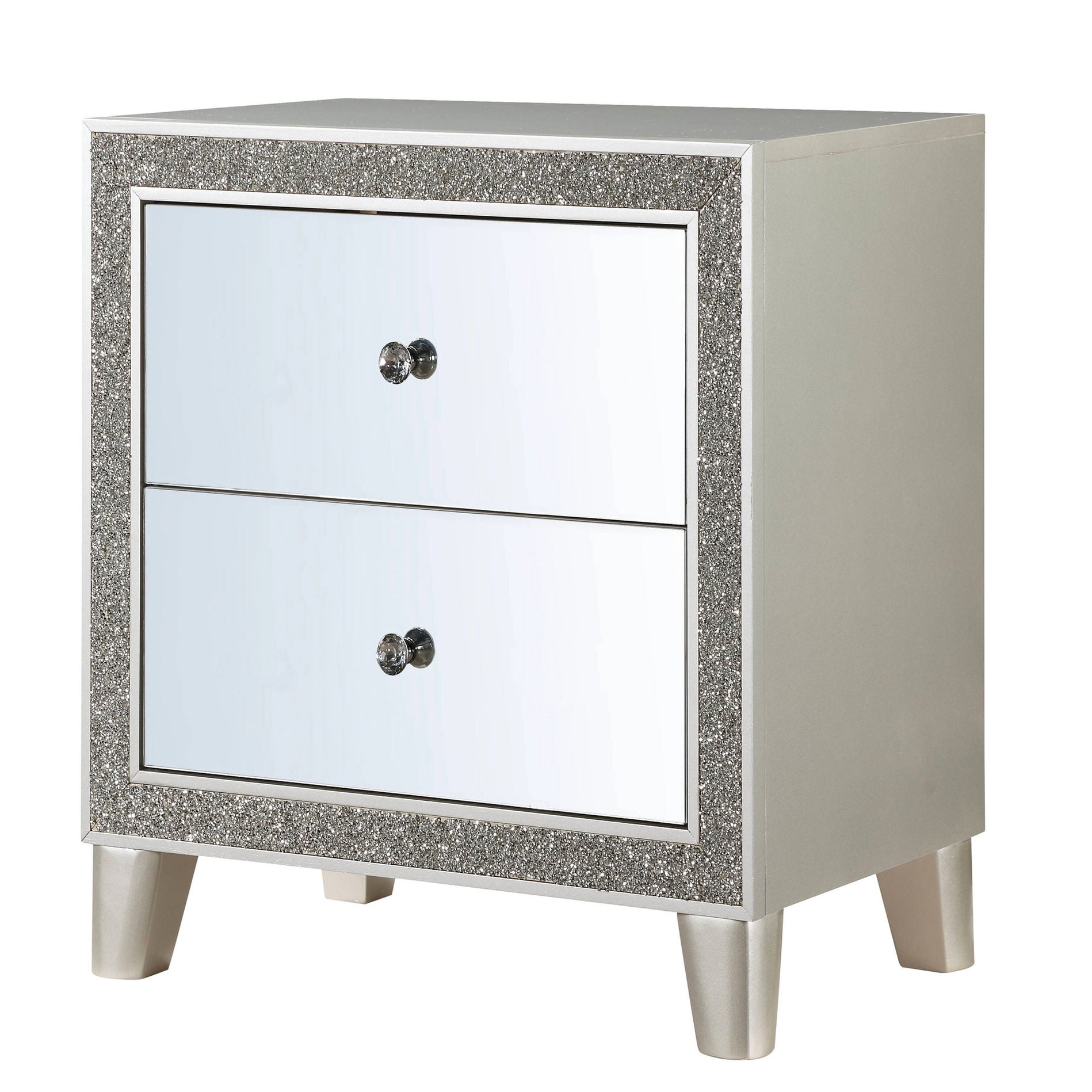 Champagne Finish, Mirrored, Felt-Lined Drawers | Enhance Bedroom Style ...