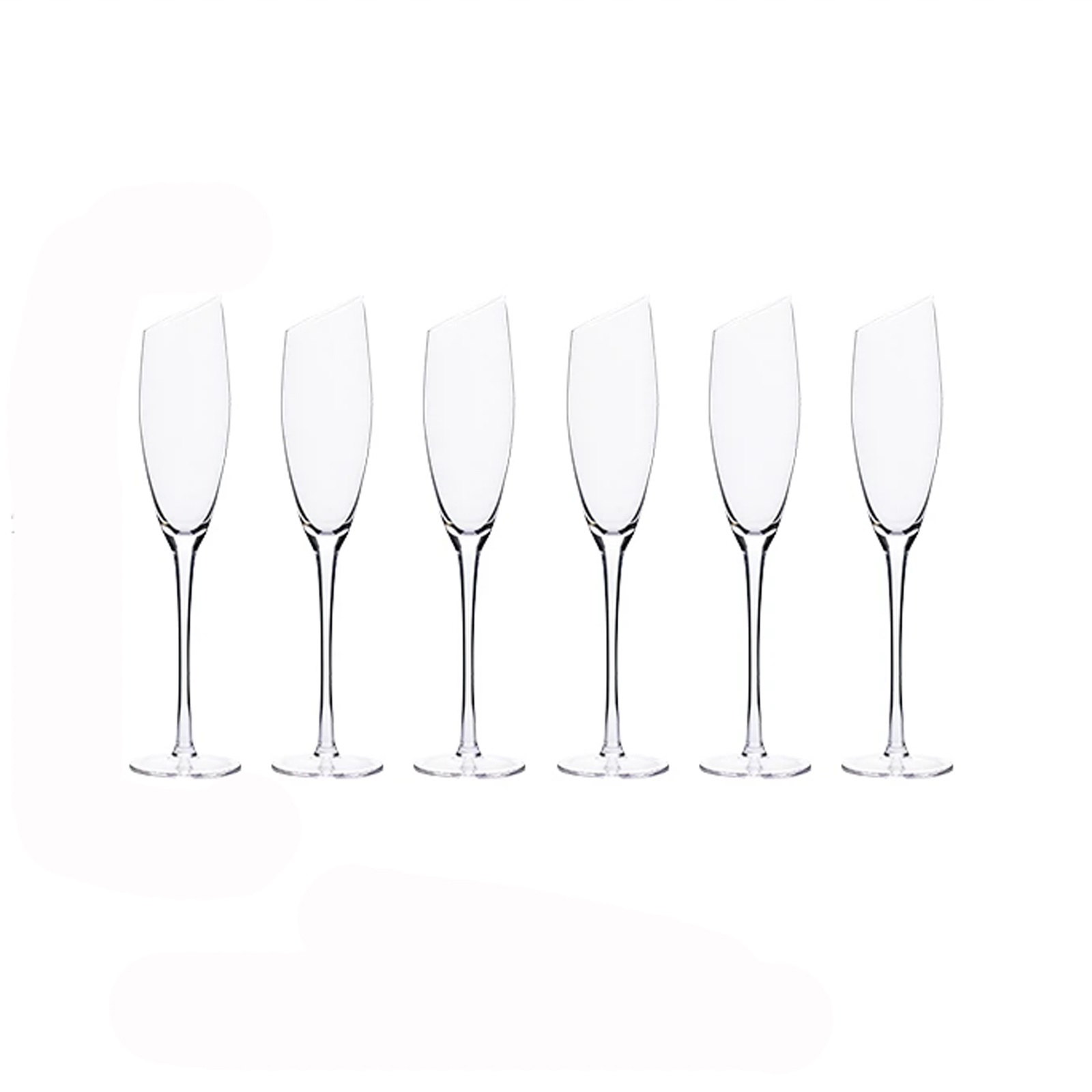 Champagne Flutes for Parties 6 Pcs Crystal Glass Champagne Glasses High ...
