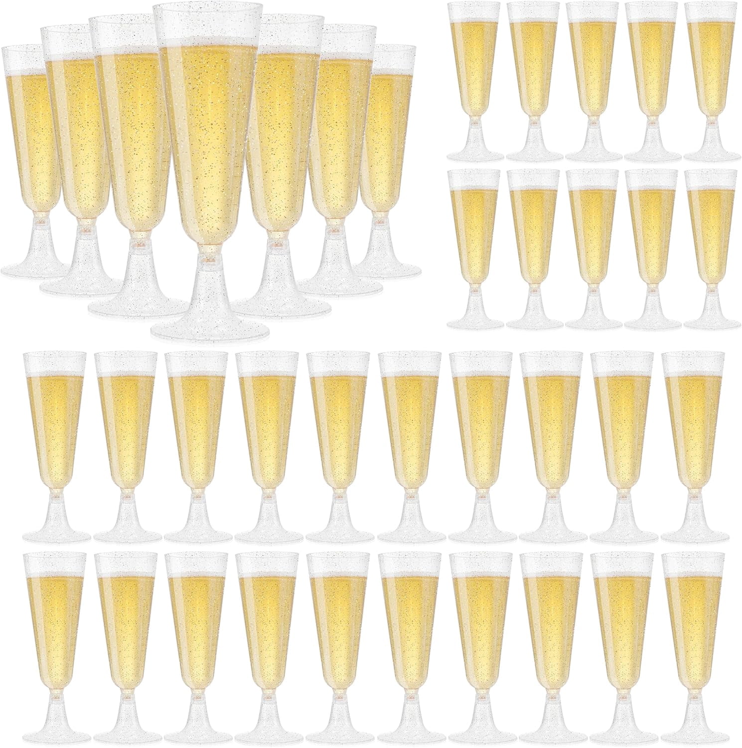 Champagne Flutes Plastic Champagne Glasses Disposable Mimosa Glasses ...