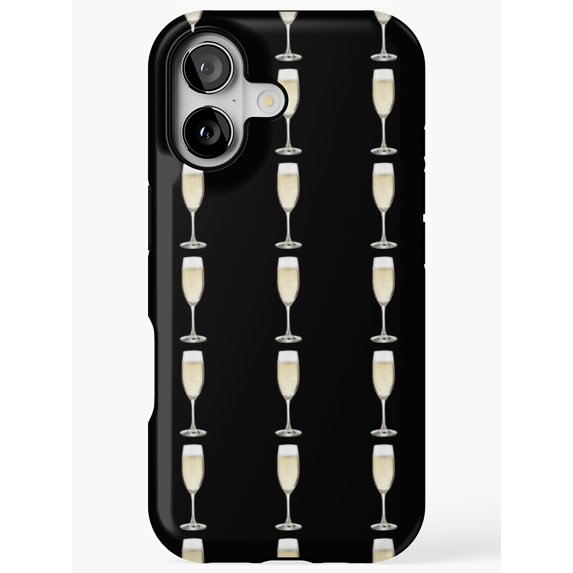 Champagne Glass Filled with Sparkling Wine Phone Case for iPhone 17 16 ...