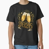Champagne Glass Toast 2026 Elegant Celebration New Year Art Unisex T ...