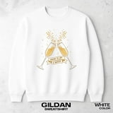 Champagne Glasses Toast Festive Celebration Retro New Year Art Fun ...