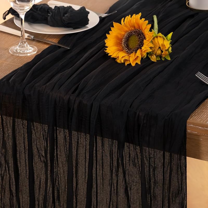 Champagne Gold Cheesecloth Table Runner Summer Sheer Cheese Cloth Table ...