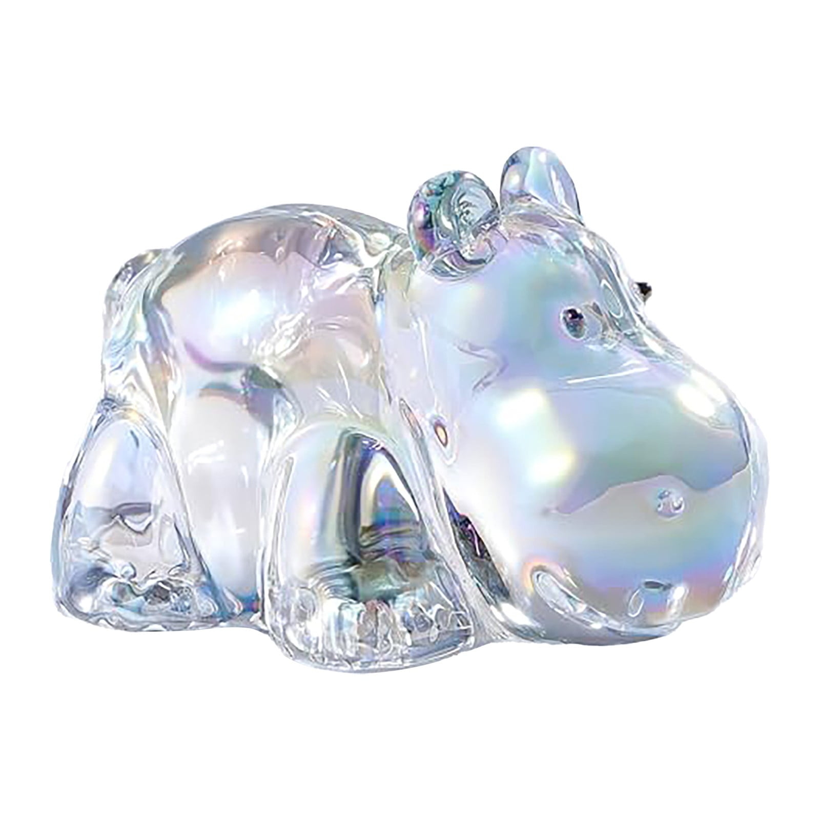Champagne Hippo Figurine Unique Indoor Decor Creative Gift For Animal ...