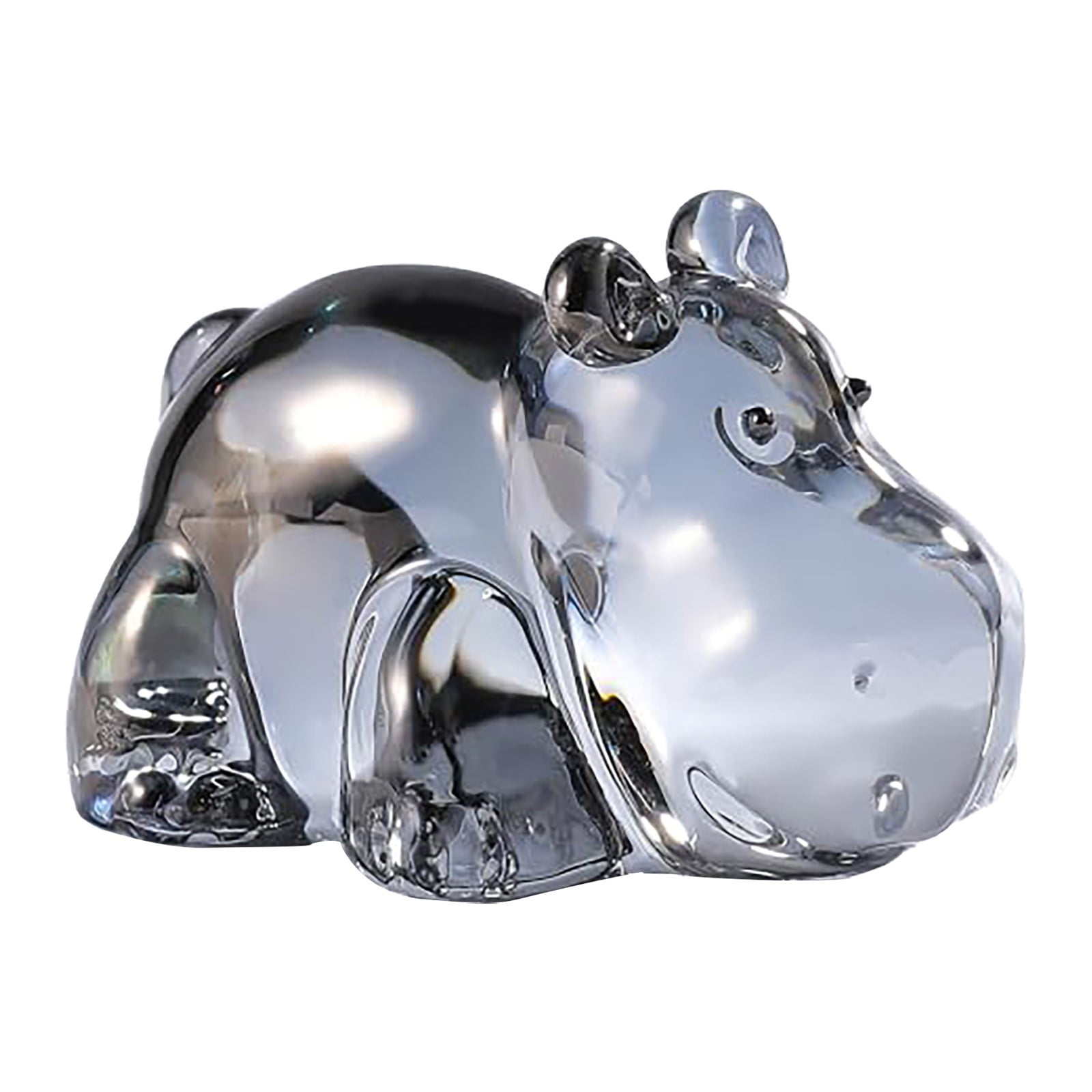 Champagne Hippo Figurine Unique Indoor Decor Creative Gift For Animal ...