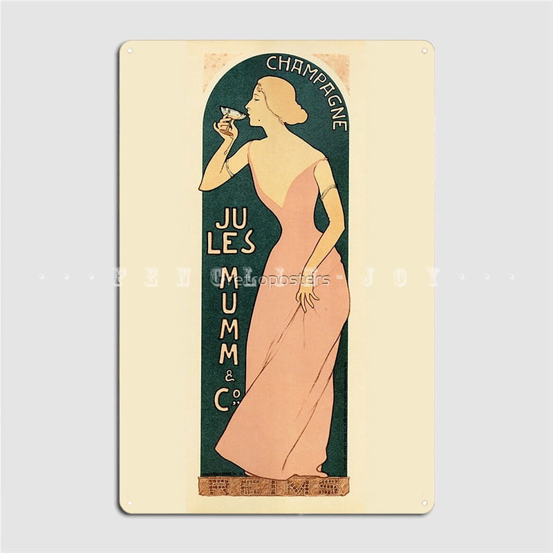 Champagne Jules Mumm Vintage France Wine Advertisement Metal Sign ...