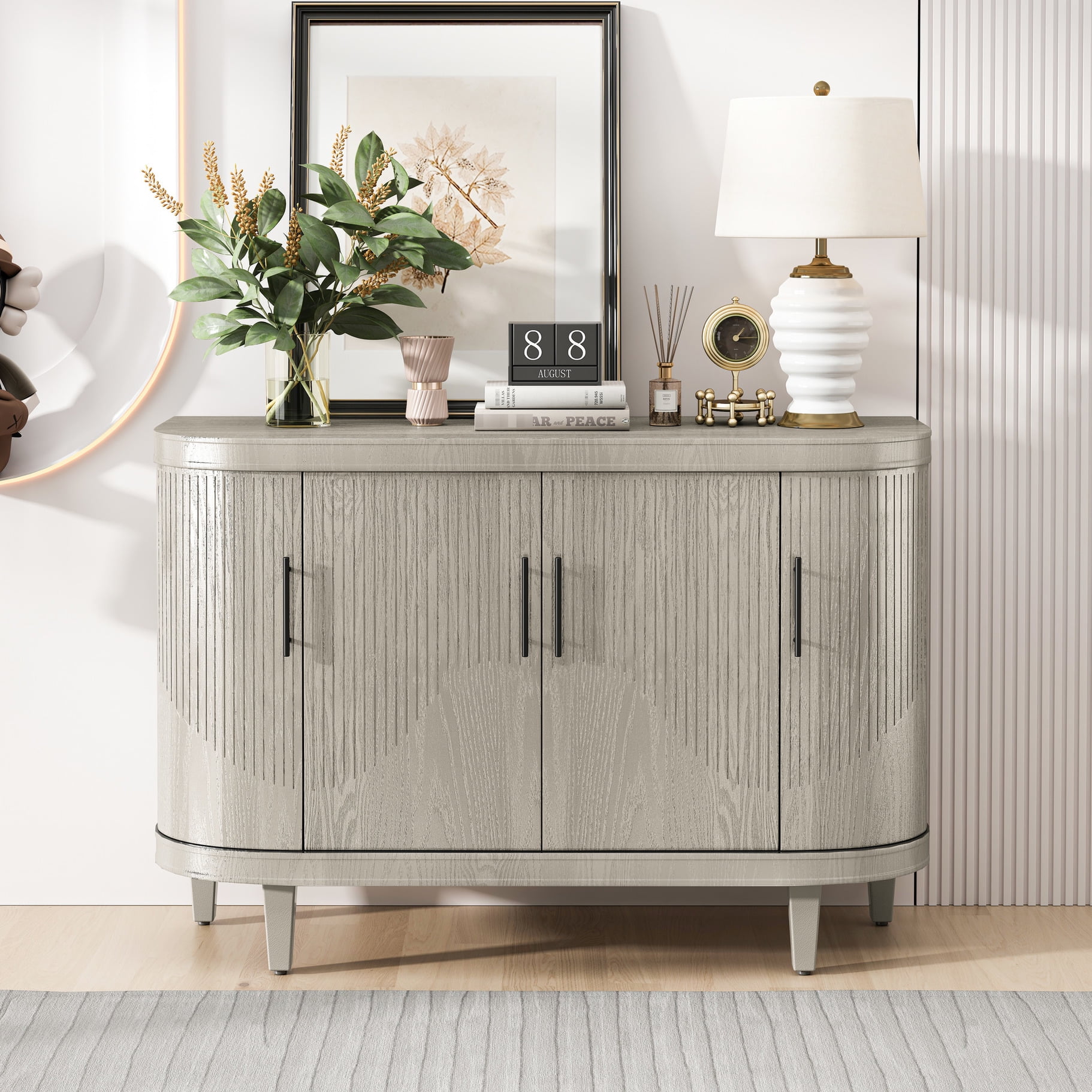 Champagne MDF Storage Cabinet - Distinctive Exterior Design - Home ...