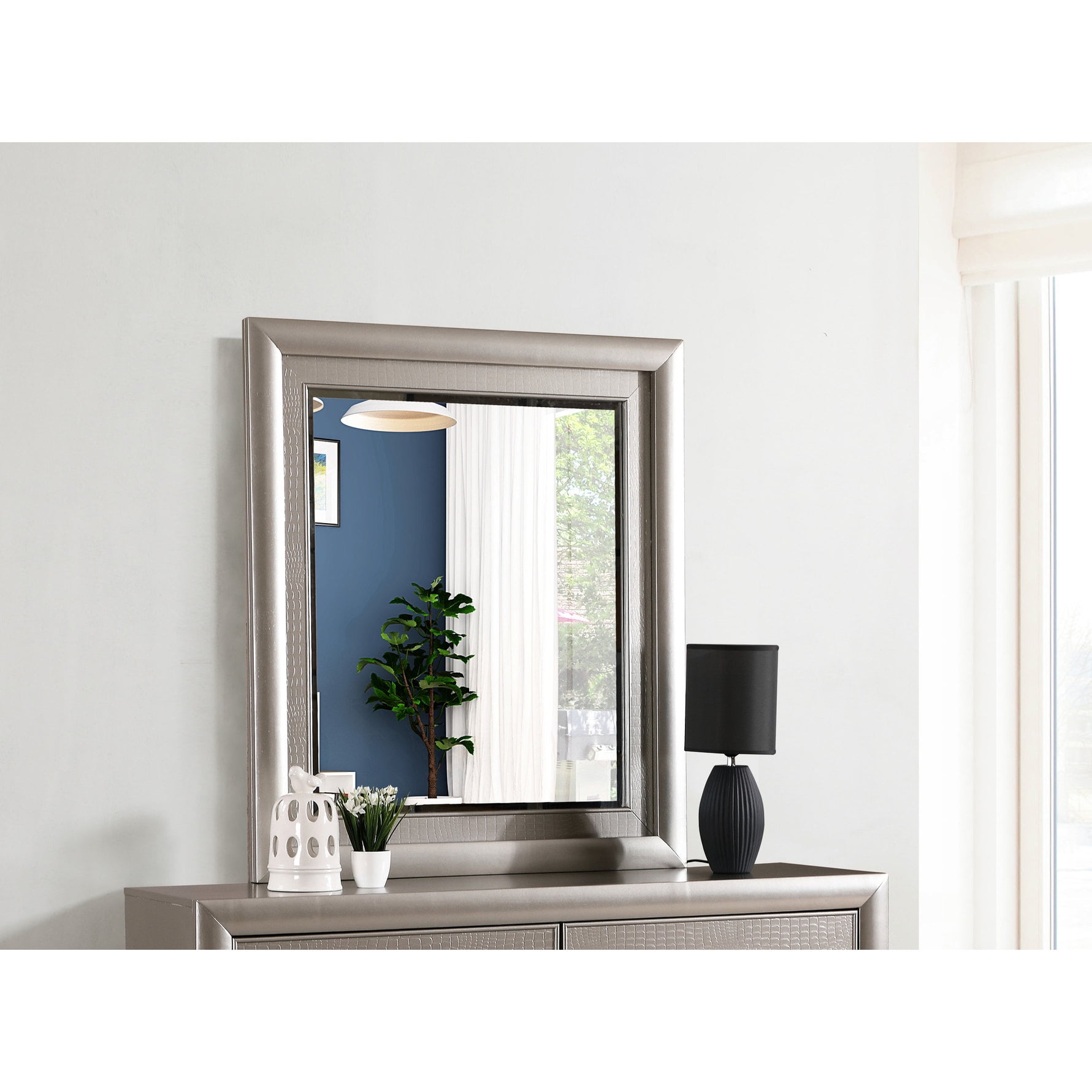 Champagne & Particle Board Mirror - Bedroom Styling for a Modern Appeal ...