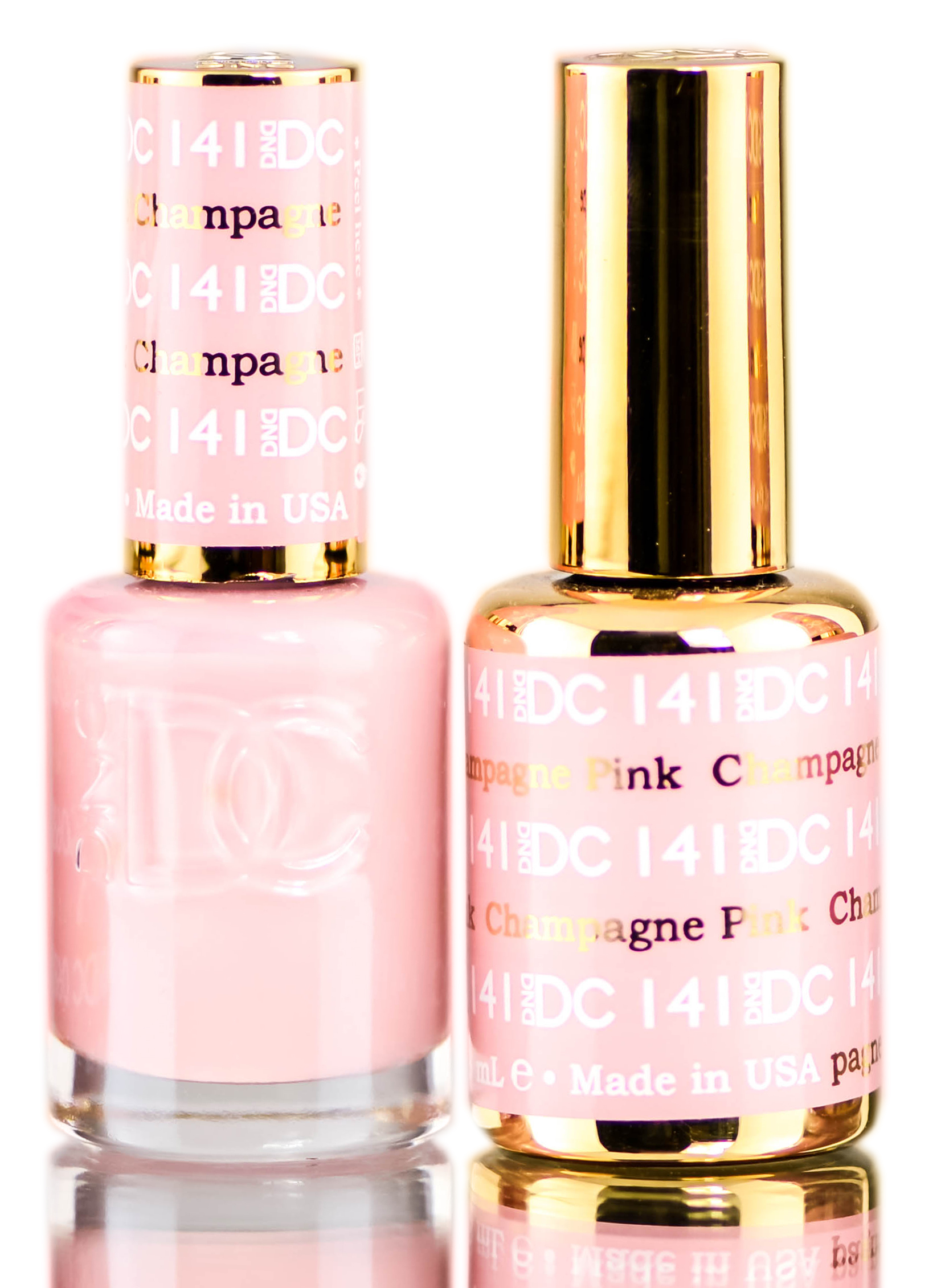Champagne Pink (141) , DND DC Pinks GEL POLISH DUO, Gel Lacquer 0.5 oz ...