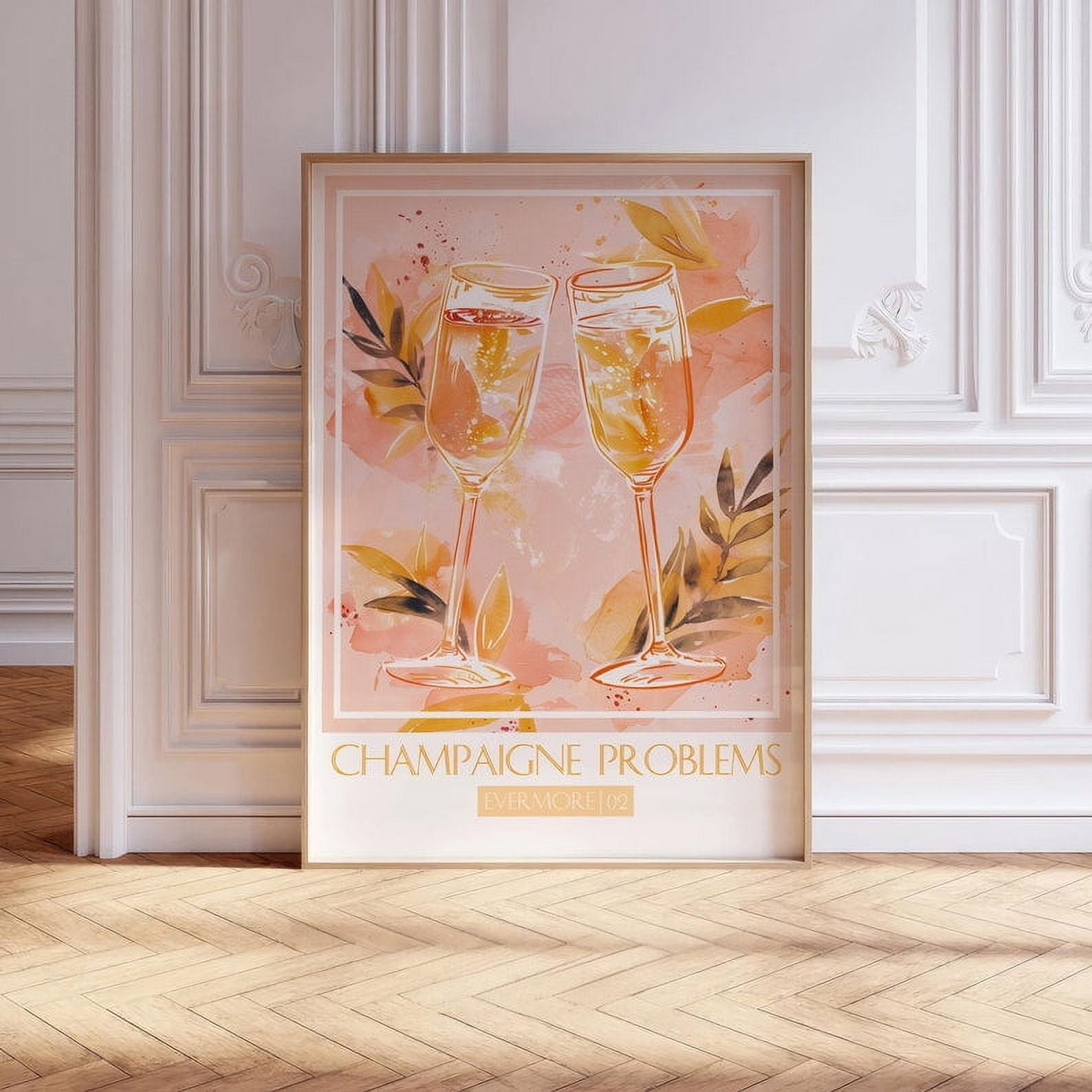 Champagne Problems Song Poster Watercolor Wall Art Subtle Song Print ...