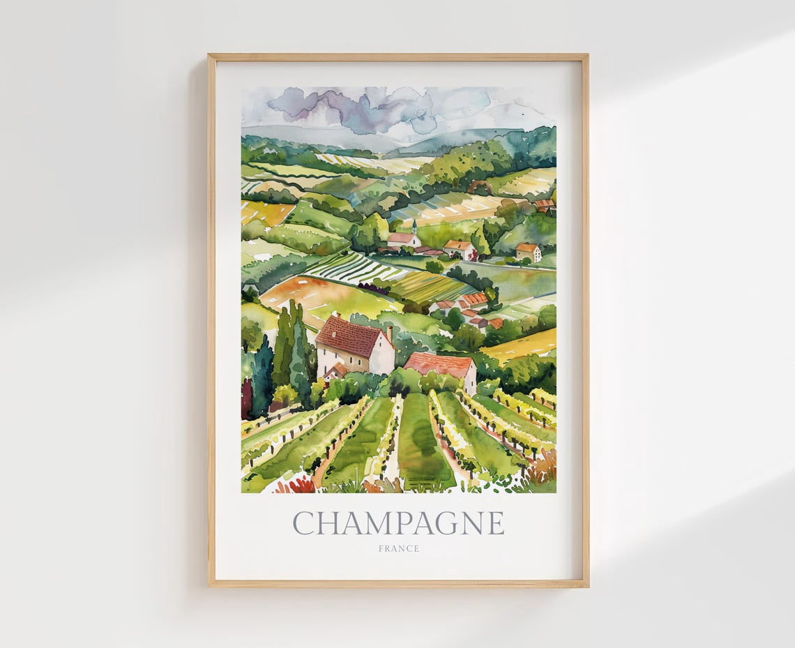 Champagne Region France Wall Art Home Decor Poster Poster, Unframed ...