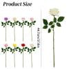 Champagne Roses Artificial Flowers Long Stem 17.7 Inch, 12-Stem ...
