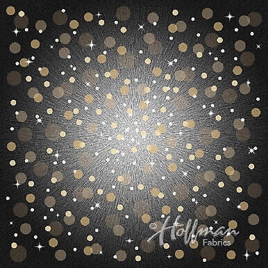 Champagne Spectrum Print Panel 43 x 43 Cotton Fabric by Hoffman of CA ...