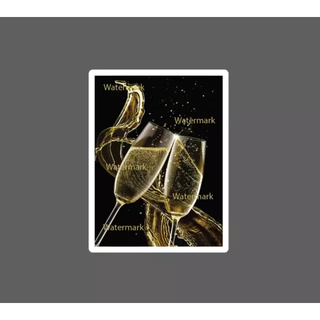 Champagne Sticker Cheers Party Waterproof Sticker Phone Decal Water ...