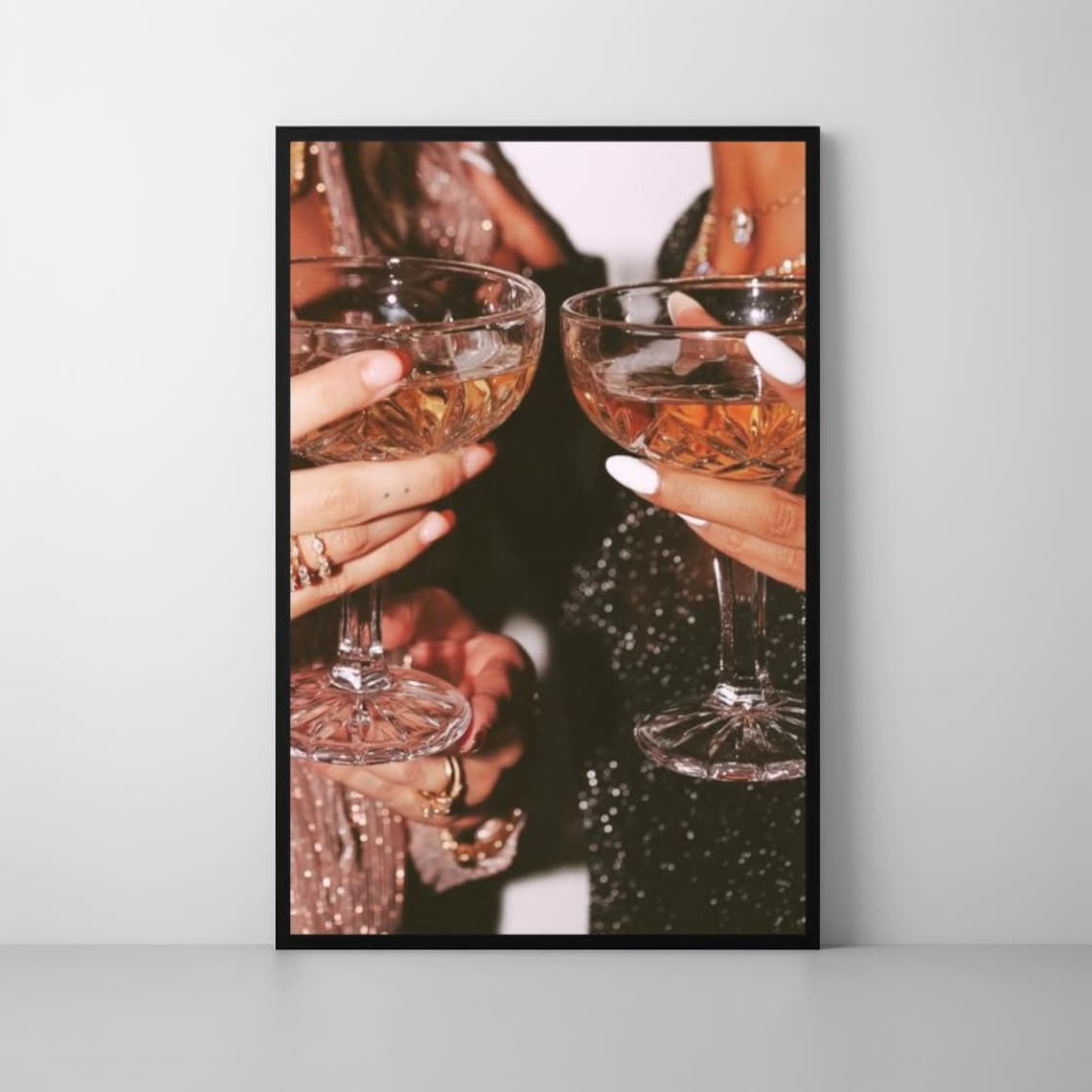 Champagne Toast Poster Glamorous Celebration Art Poster, Unframed ...