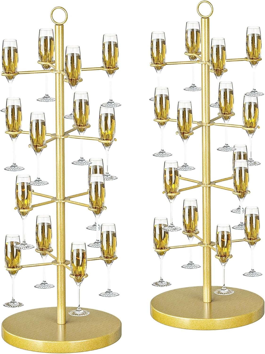 Champagne Tower - 4 Tier Metal Cocktail Tree Stand for Weddings, Bridal ...