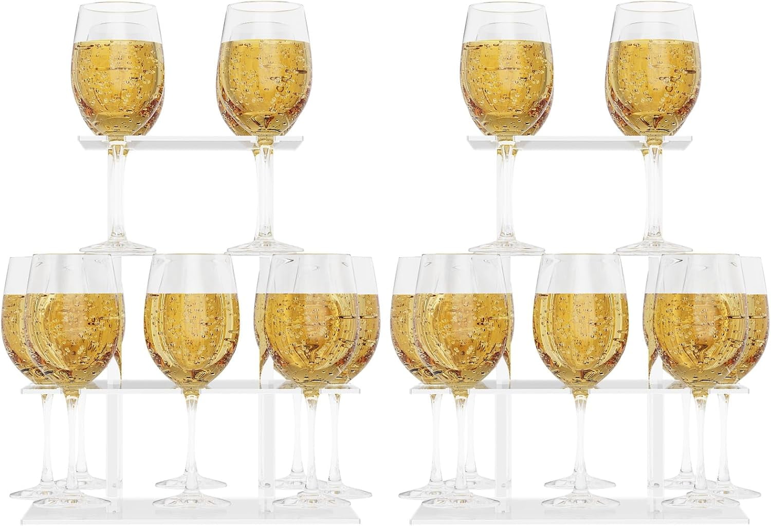 Champagne Tower, Rectangle Acrylic Champagne Display Rack Stand with 12 ...