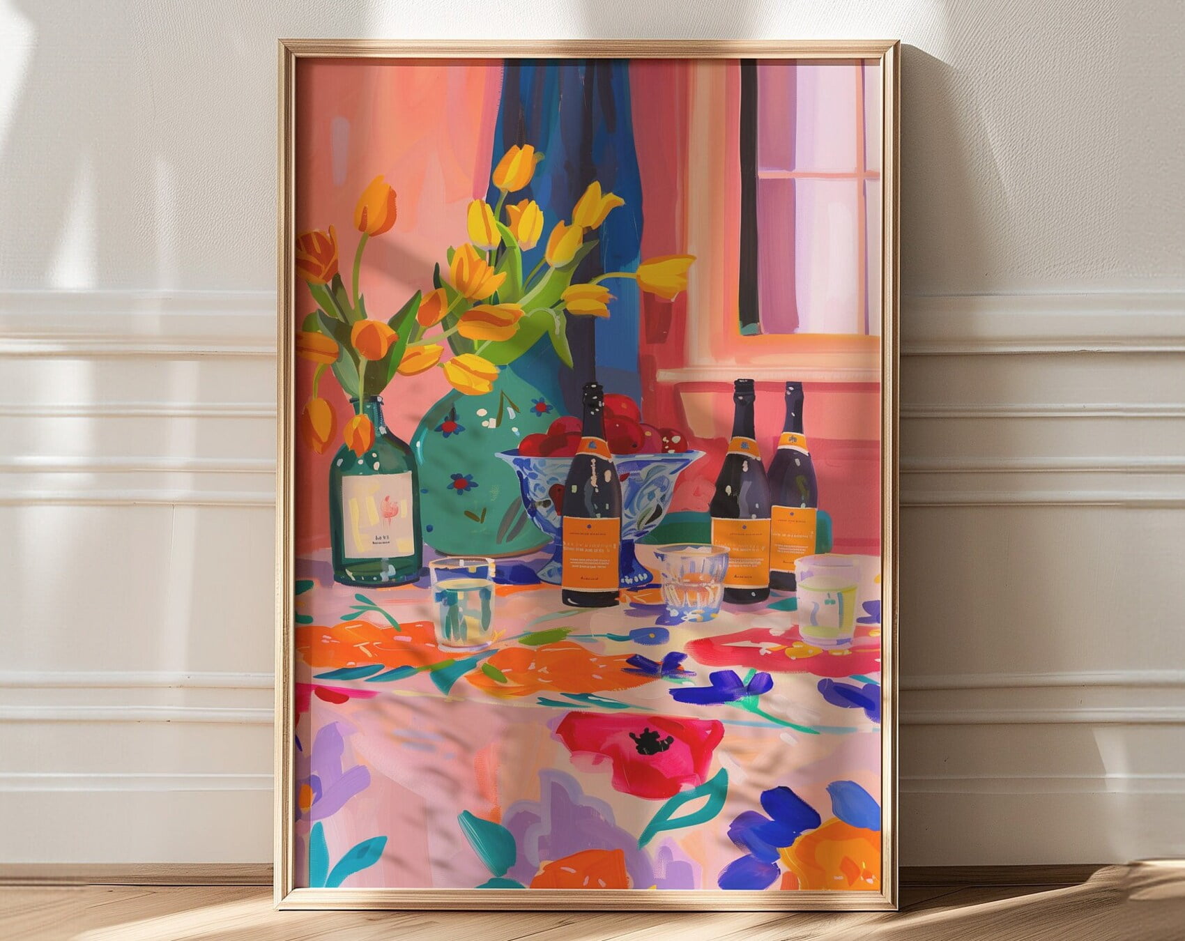 Champagne Wall Art Prints, Maximalist Art, Trendy Decor, Colorful Decor ...