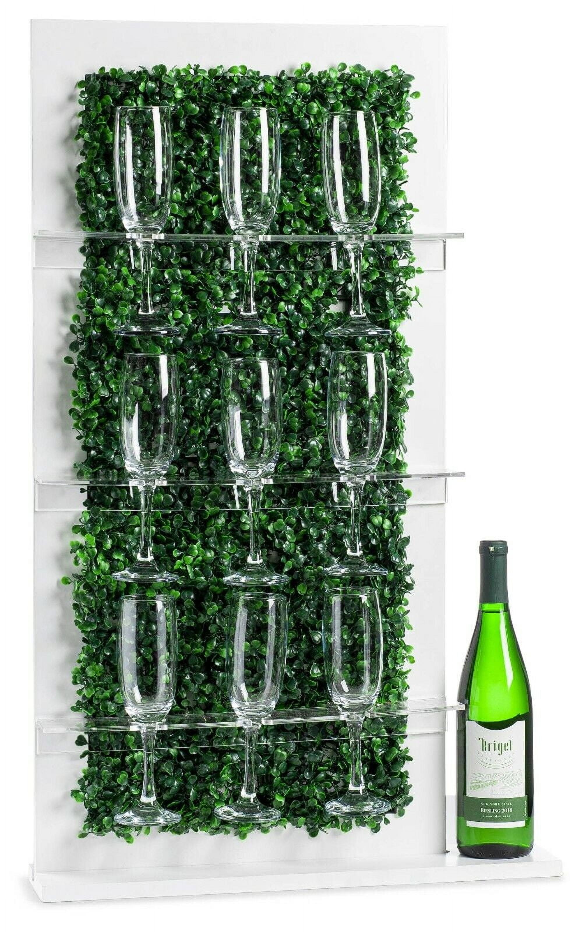 Champagne Wall Party Boxwood Display Stand Holder - Faux Greenery Holds ...