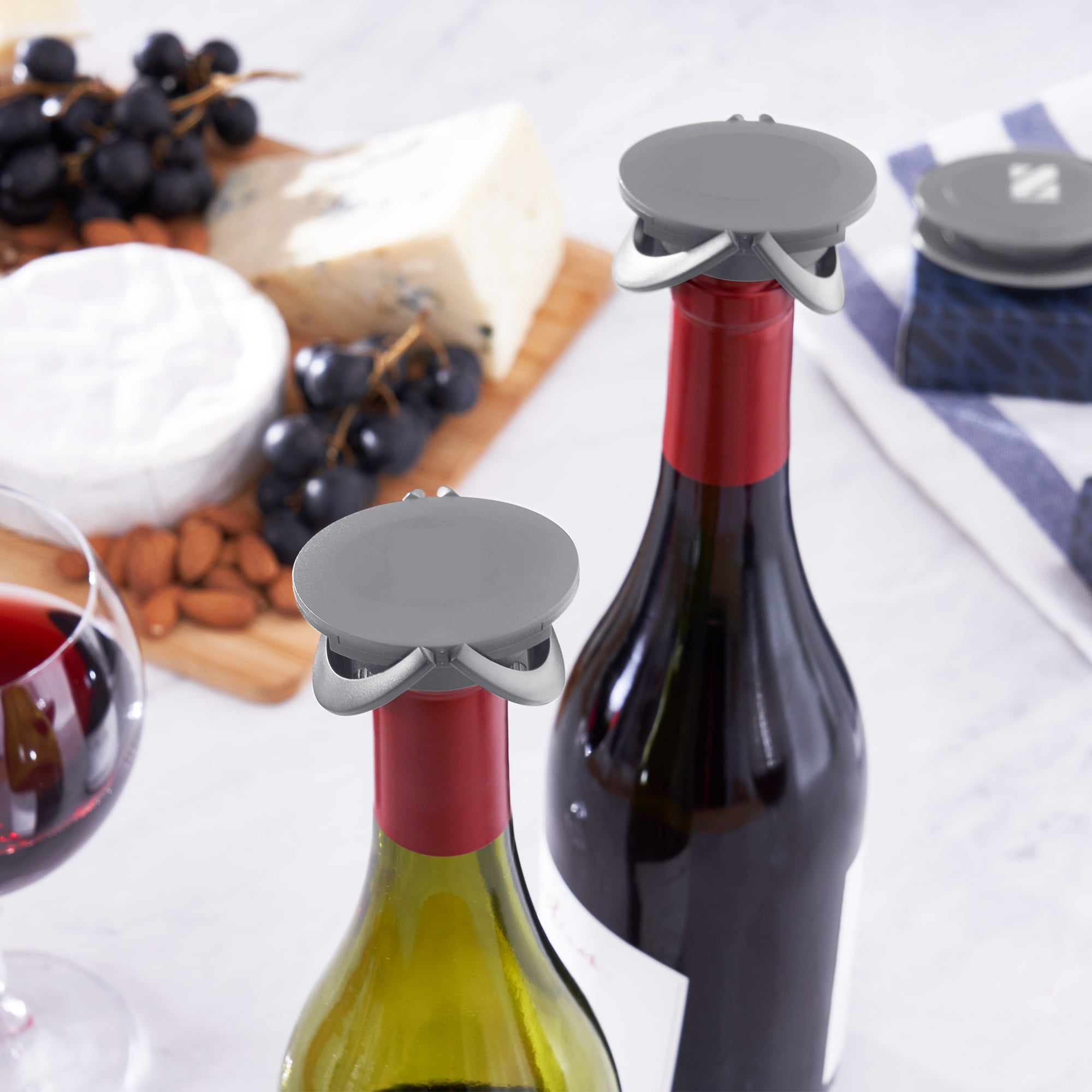 Champagne, Wine, and Bottle Stoppers Set of 8, Gray - Walmart.com