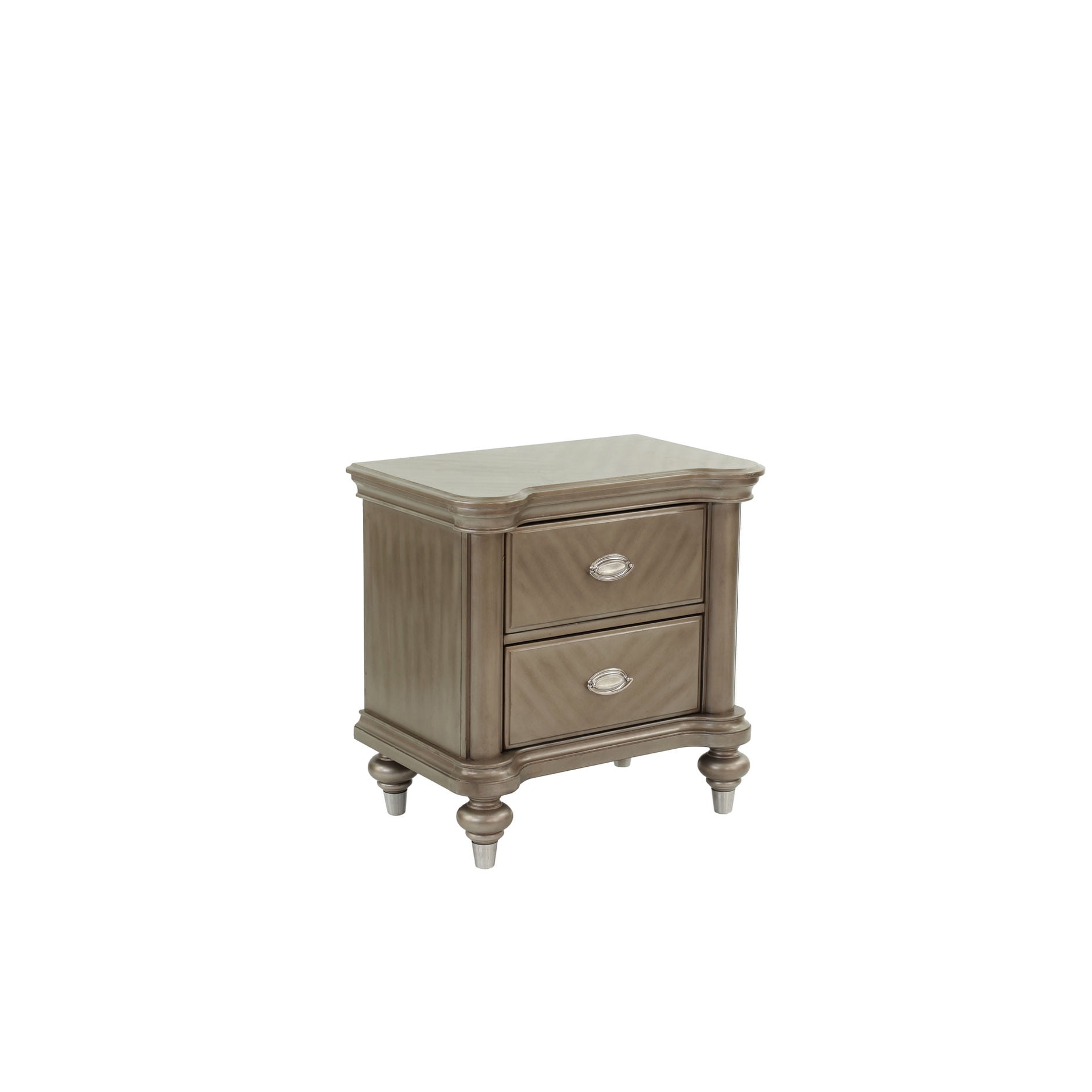 Champagne Wood Nightstand with Standard Dimensions | Bedroom Decor That ...