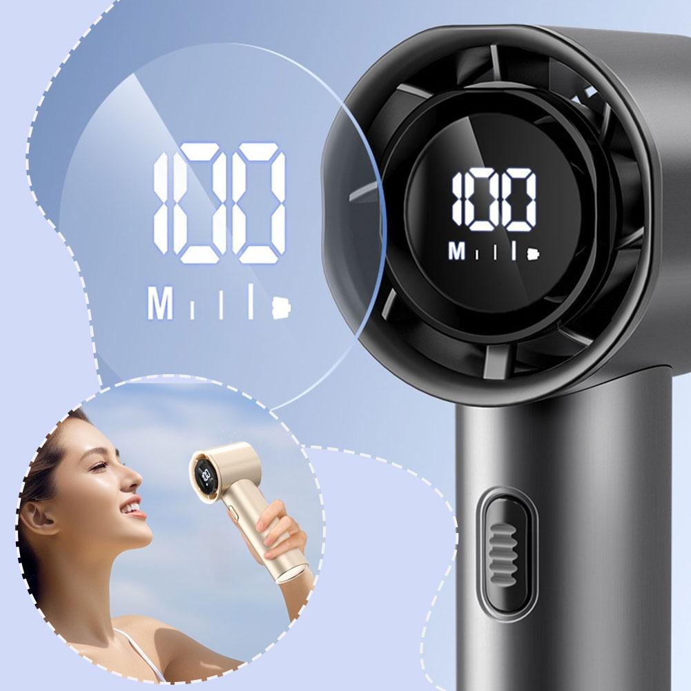 Champagne color 1 set custom new digital display fan home dormitory ...