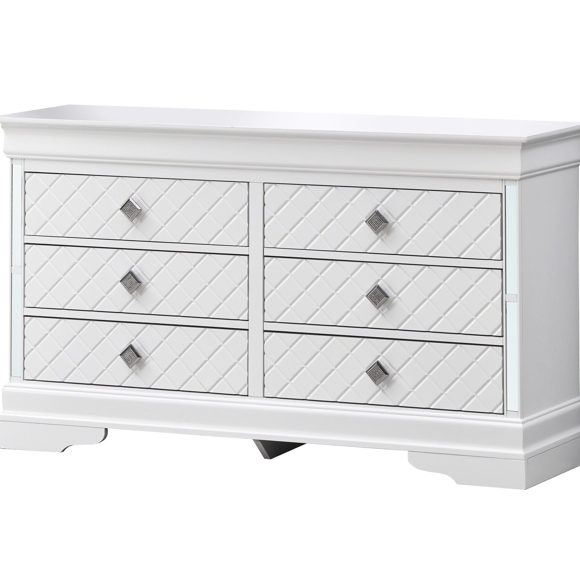 Champagne colored dresser with metal center guides for safe use in ...