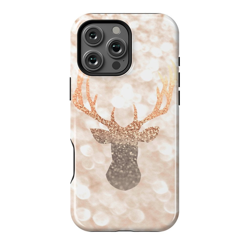 Champagner Sandy Stag Elegant Artwork Phone Case for iPhone 17 16 15 14 ...
