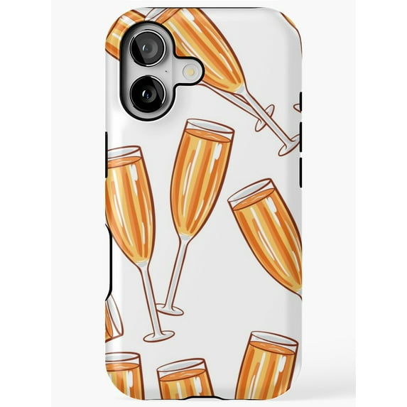 Champaign Glasses Seamless Pattern Phone Case for iPhone 17 16 15 14 13 ...