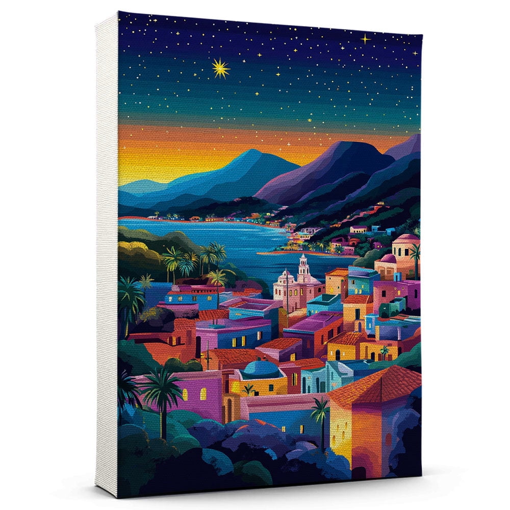 Champaign Travel Canvas Prints, Illinois Starry Night Travel decor ...