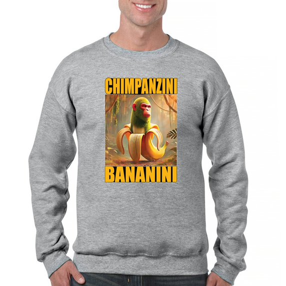 Champanzini Bananini Crewneck Sweatshirt Fun Italian Brainrot Gen Z ...