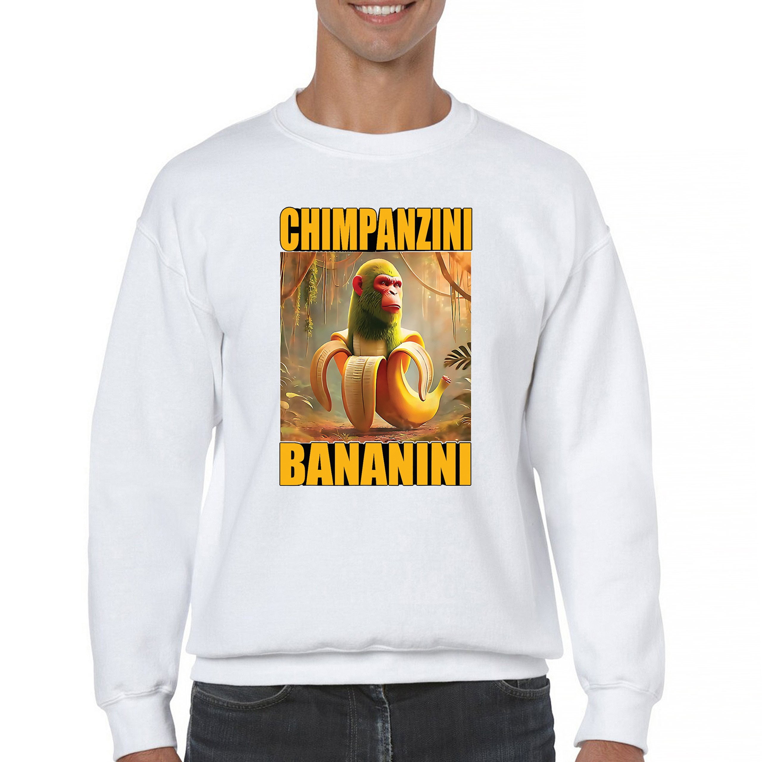 Champanzini Bananini Crewneck Sweatshirt Fun Italian Brainrot Gen Z ...