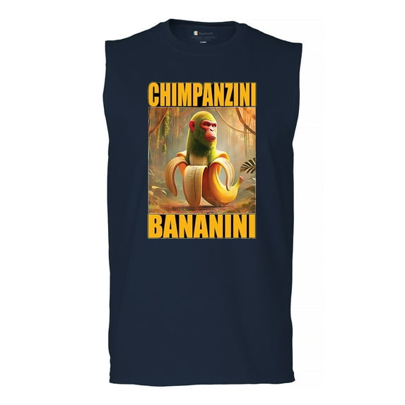 Champanzini Bananini Men's Muscle Shirt Fun Italian Brainrot Gen Z ...