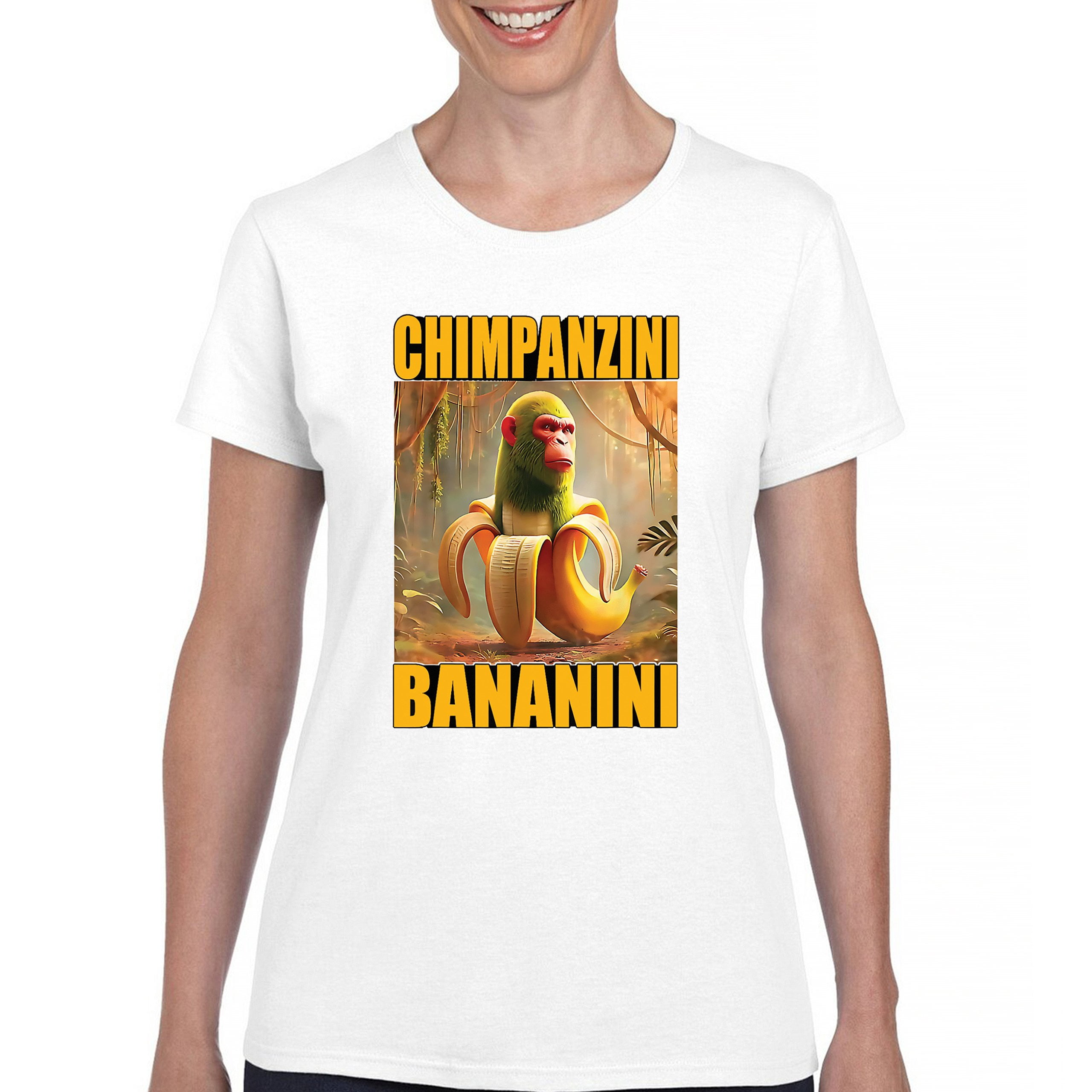 Champanzini Bananini T-Shirt Fun Italian Brainrot Gen Z Alpha Meme ...