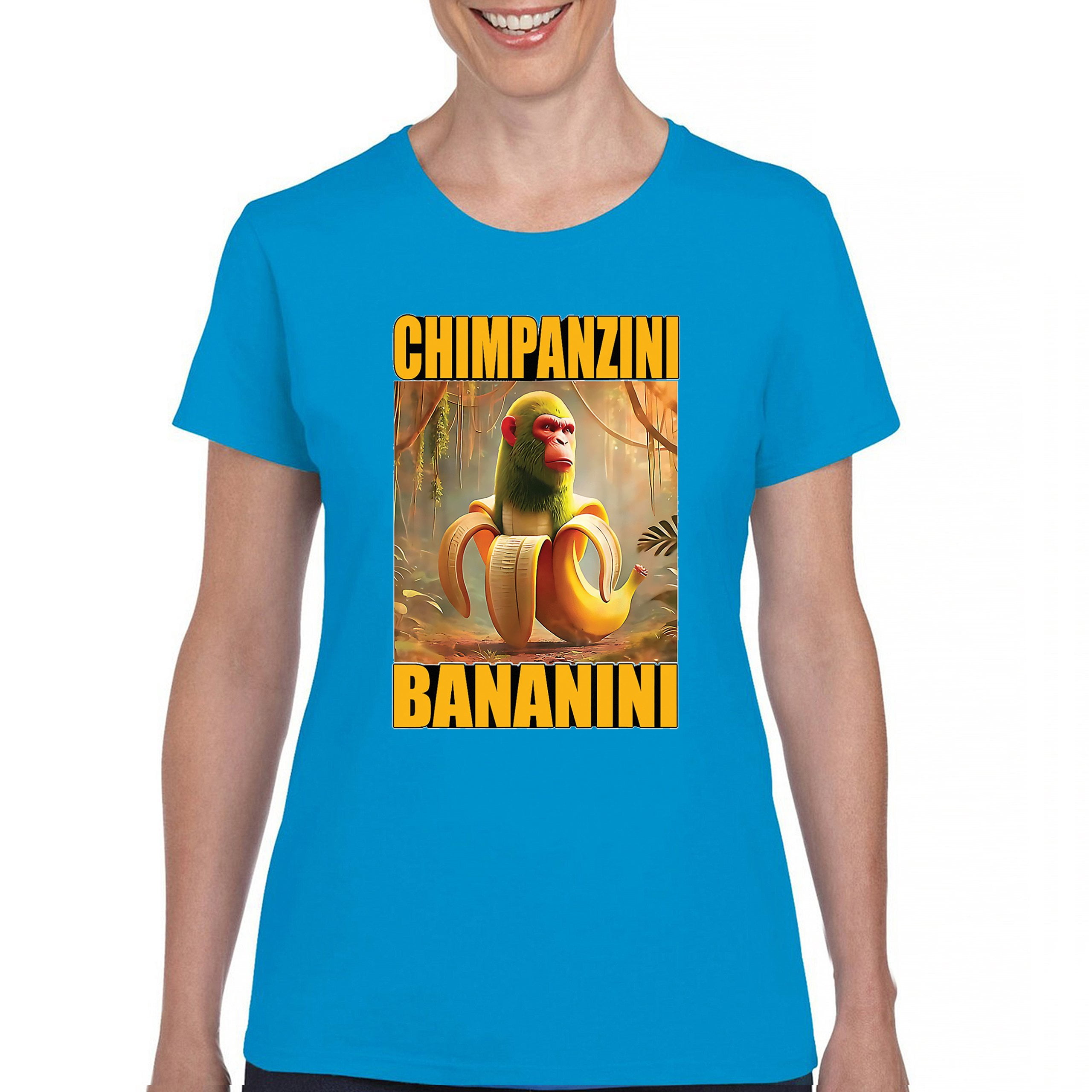 Champanzini Bananini T-Shirt Fun Italian Brainrot Gen Z Alpha Meme ...