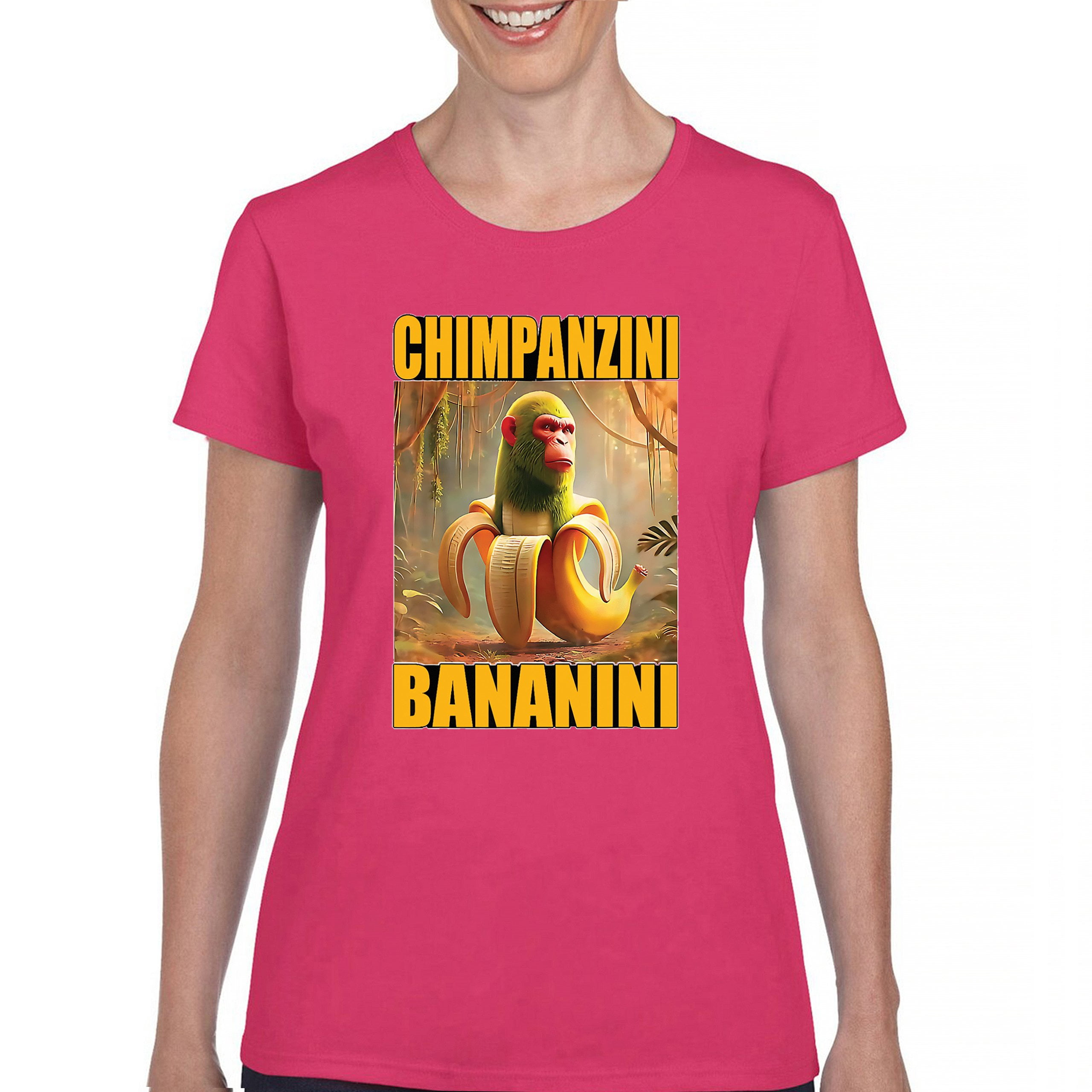 Champanzini Bananini T-Shirt Fun Italian Brainrot Gen Z Alpha Meme ...