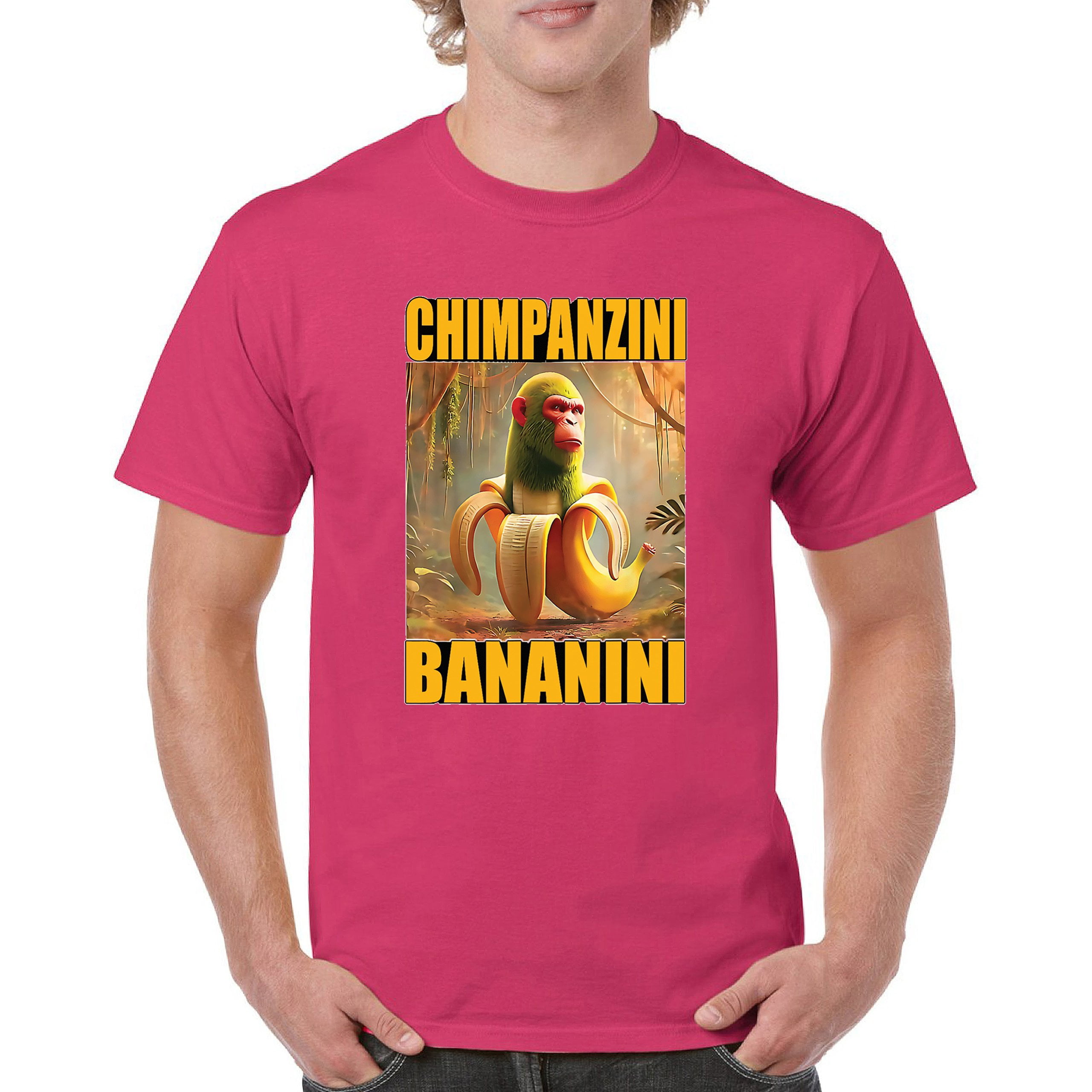 Champanzini Bananini T-shirt Fun Italian Brainrot Gen Z Alpha Meme Men ...