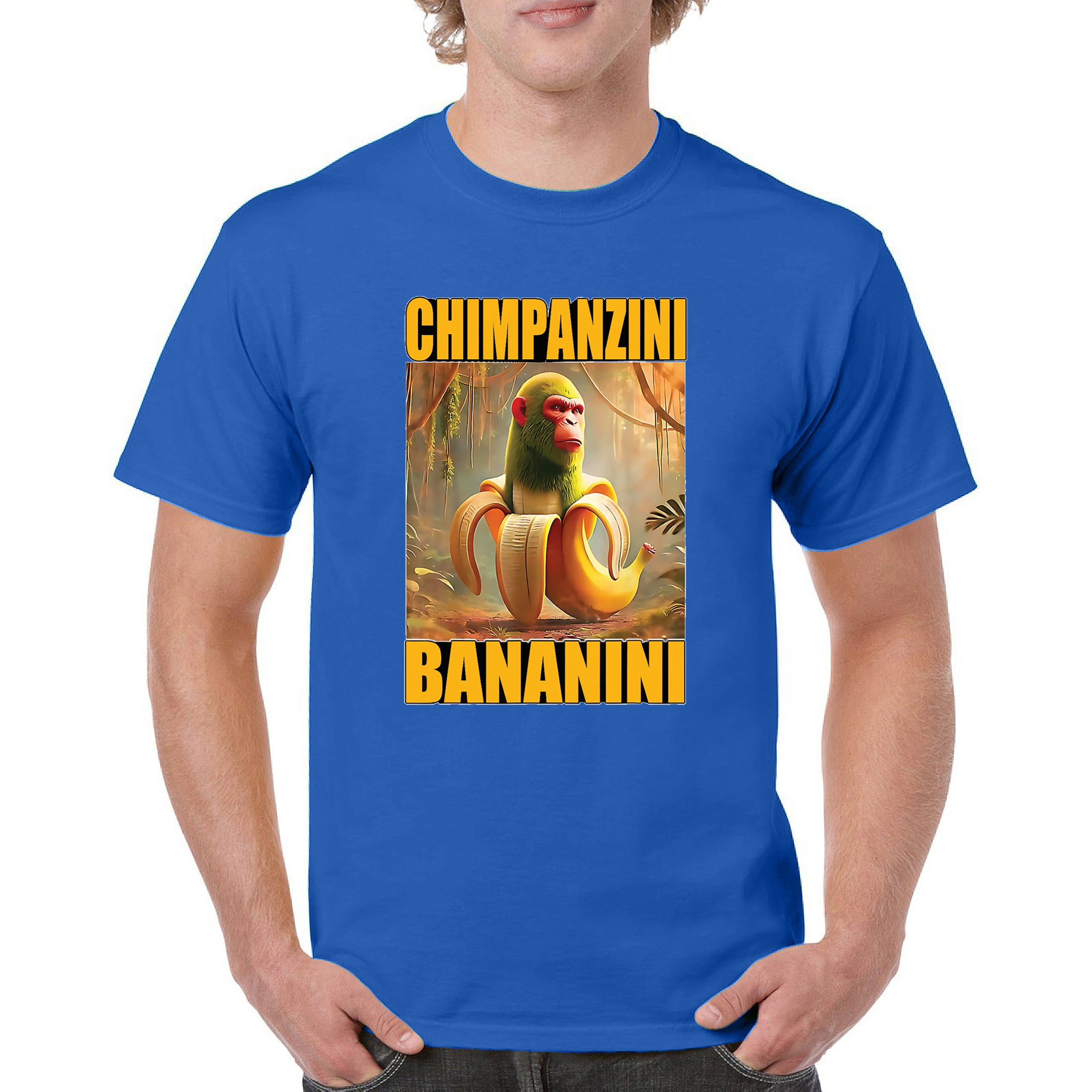 Champanzini Bananini T-shirt Fun Italian Brainrot Gen Z Alpha Meme Men ...
