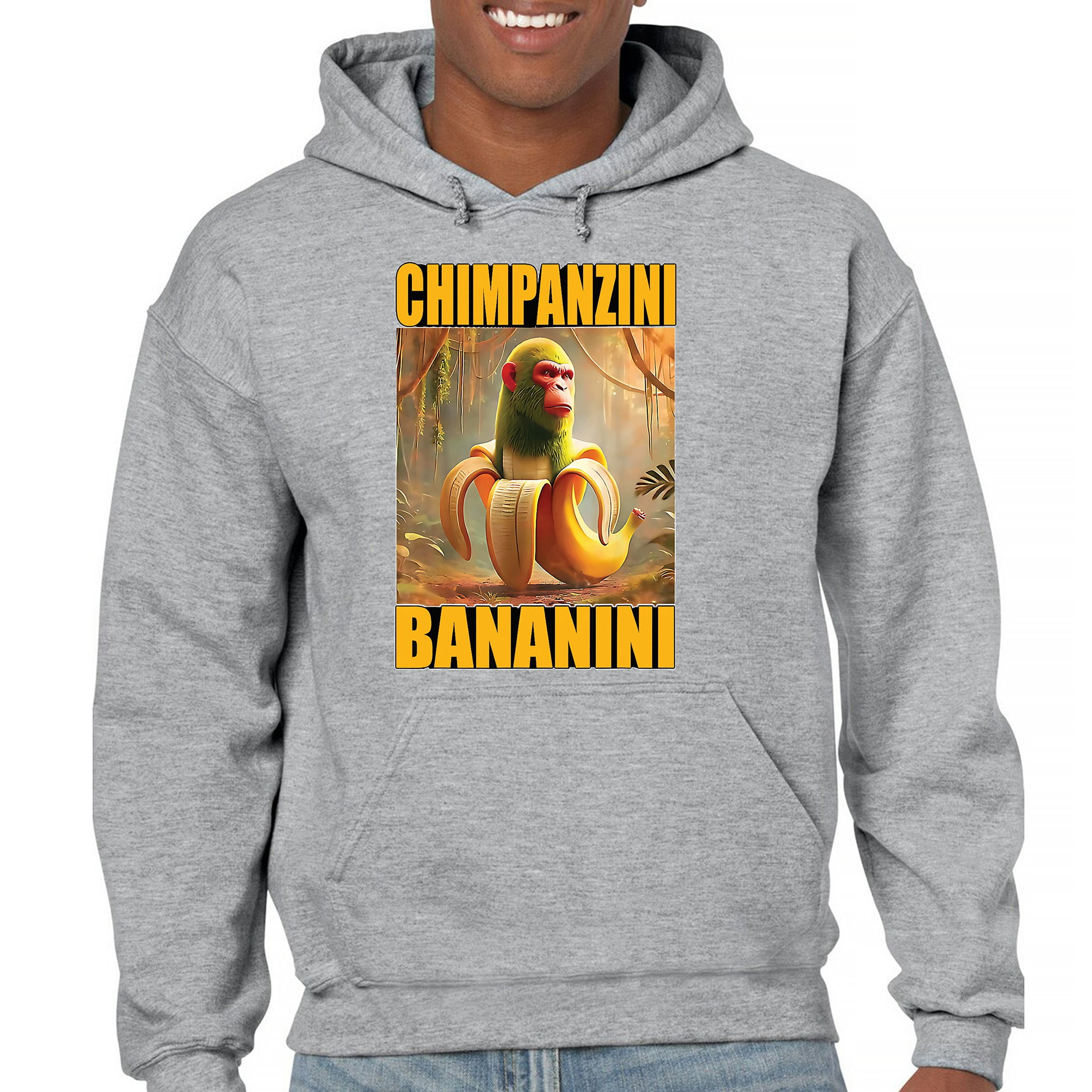 Champanzini Bananini Unisex Hoodie Fun Italian Brainrot Gen Z Alpha ...