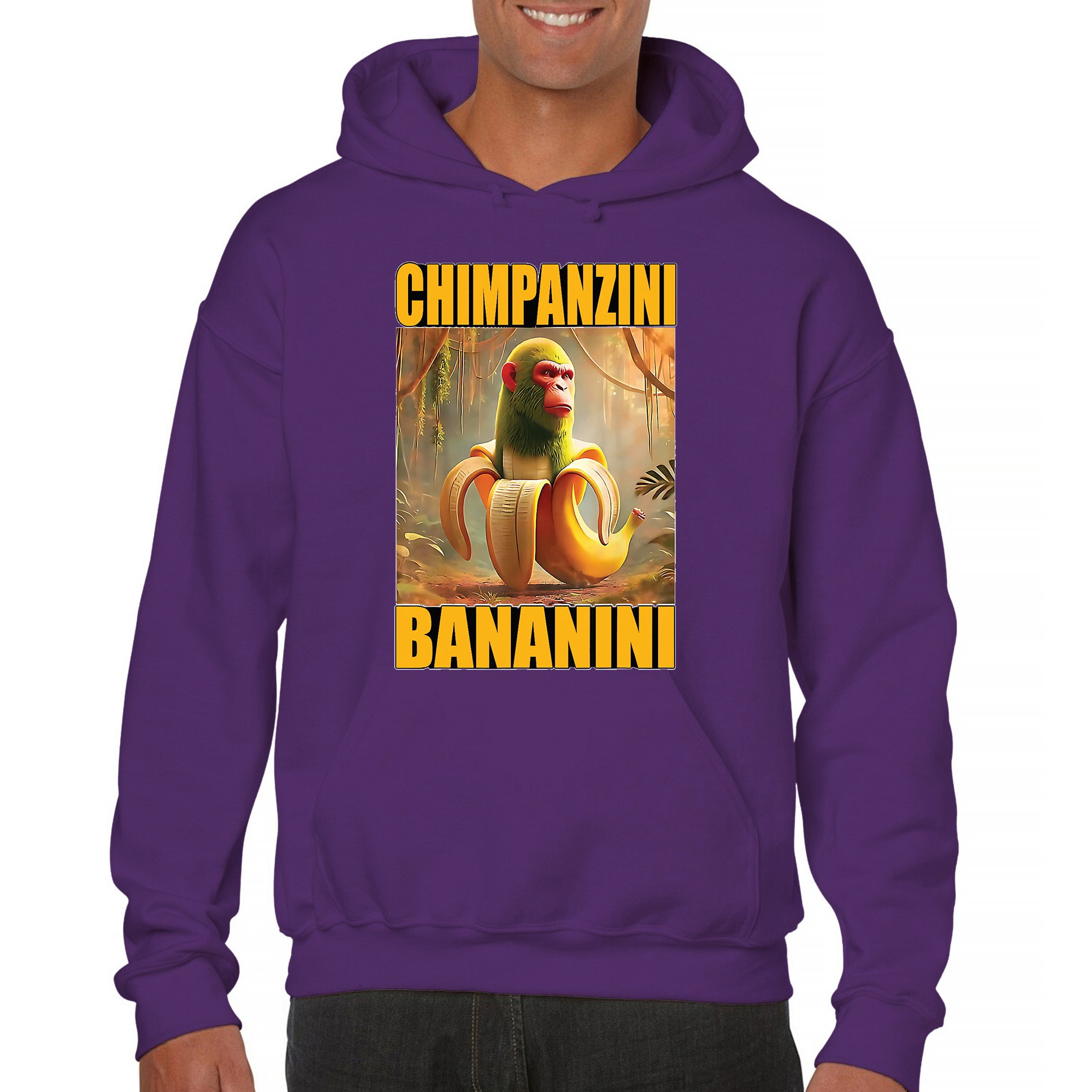 Champanzini Bananini Unisex Hoodie Fun Italian Brainrot Gen Z Alpha ...