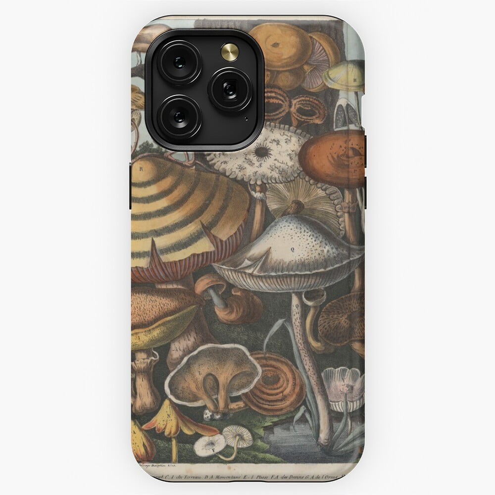 Champignon Forest Fungi Botanical Nature Study Art iPhone Case 17 11 12 ...