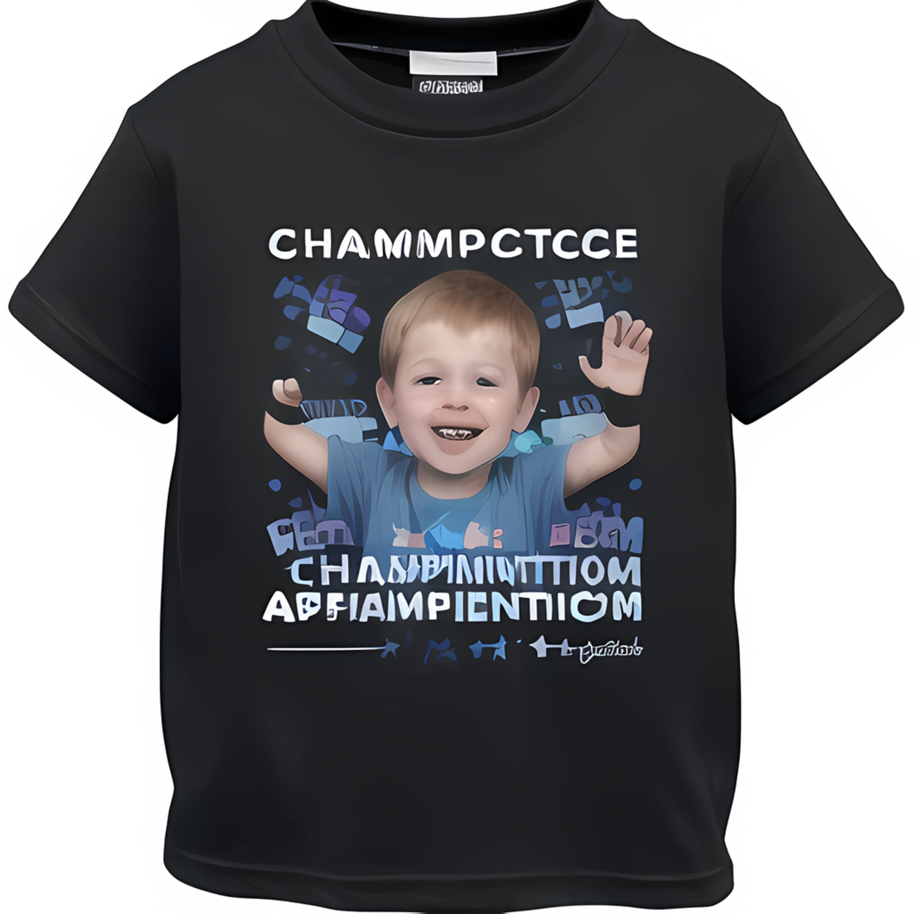 Champio XVI Toddler Boy T-Shirt Boy Photo Design Elegant Script T-Shirt ...