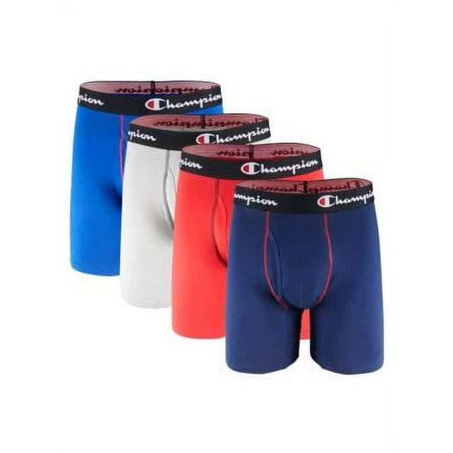 Champion 4-Pack Contrast Stitched Boxer Briefs Large - Walmart.com