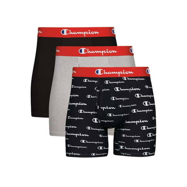 Champion Adult Mens 3-Pack Everyday Comfort Boxer Briefs, Sizes S-2XL ...