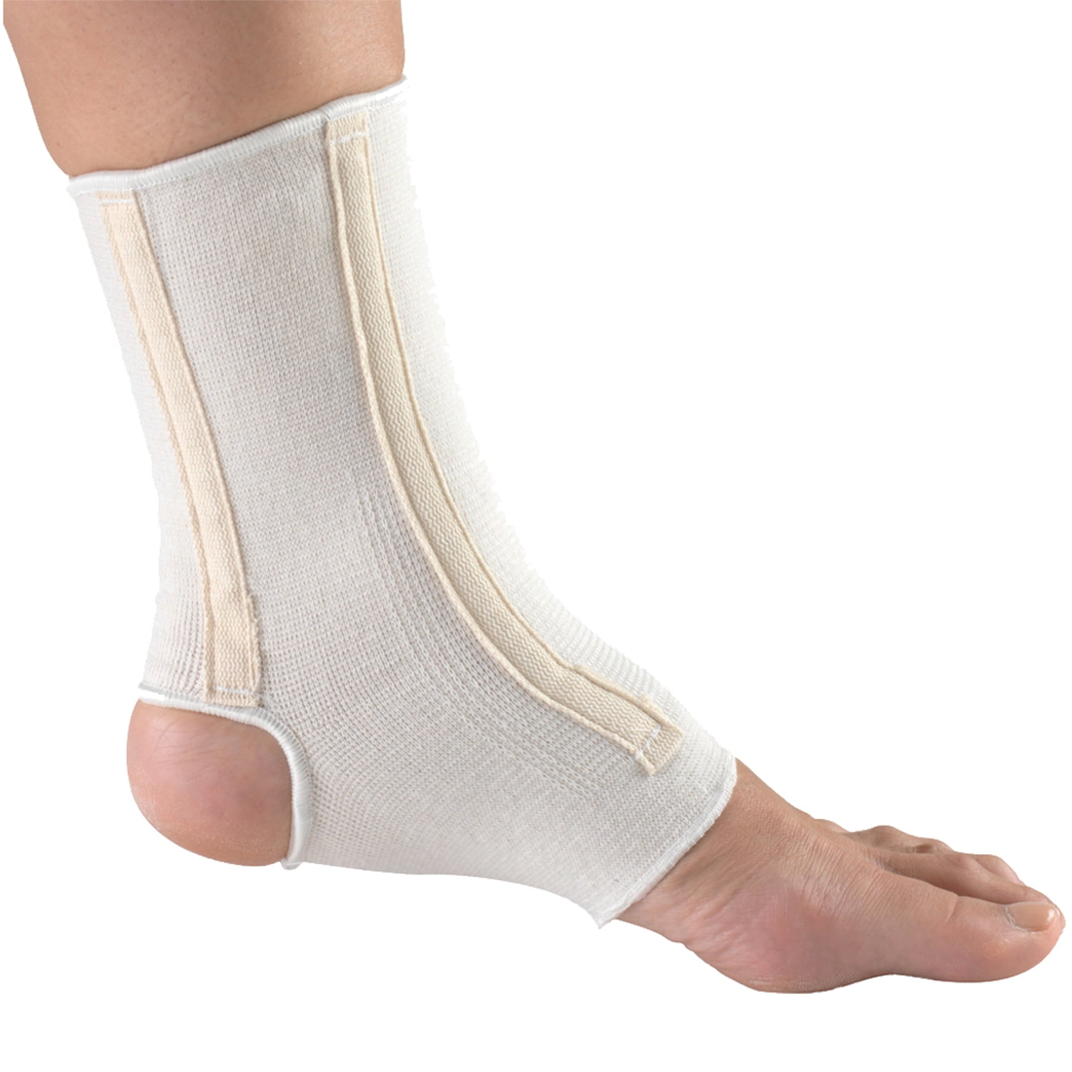 Champion Ankle Brace with Spiral Stays, White, Medium HSA/FSA Eligible ...
