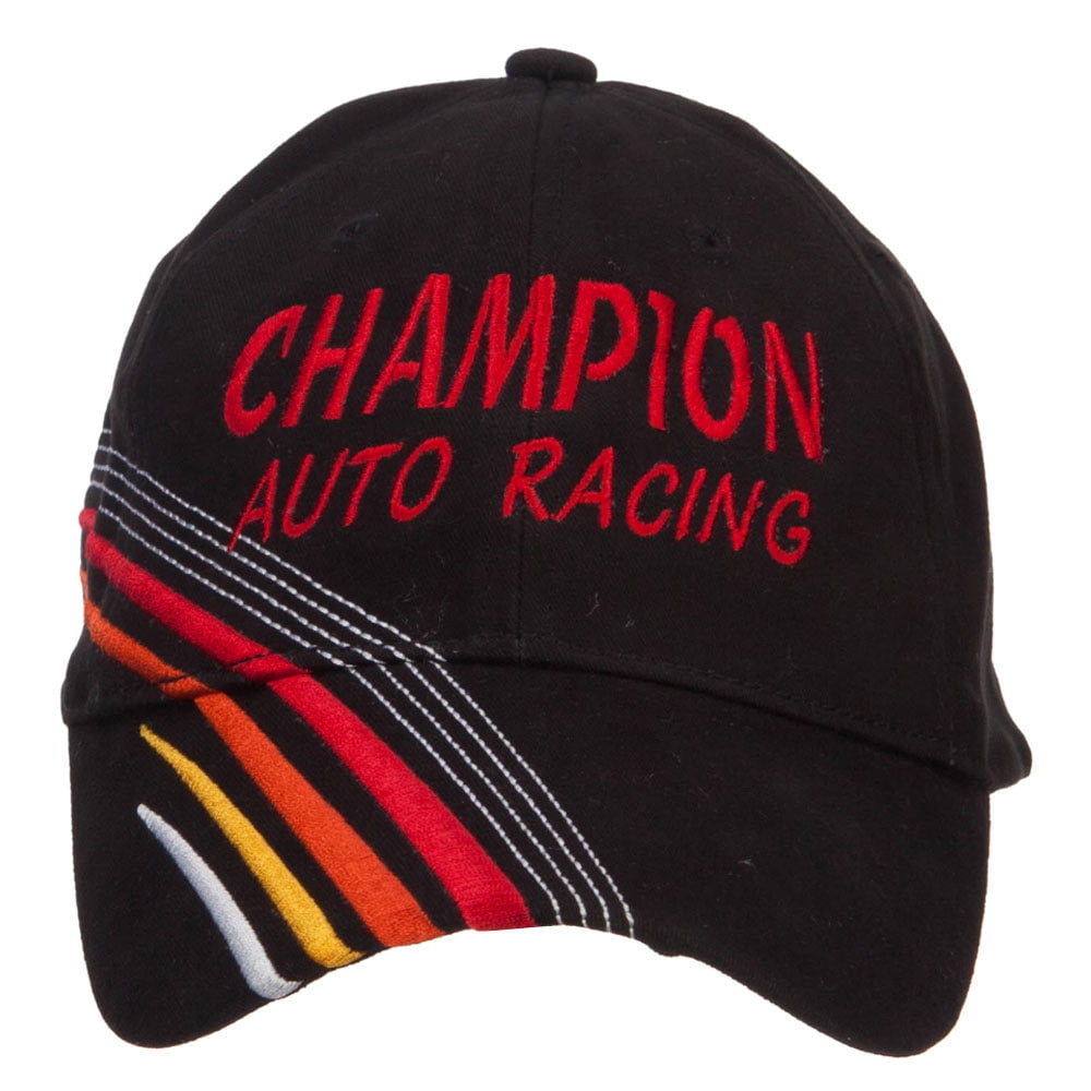 Champion Auto Racing Embroidered Deluxe Cap - Red OSFM - Walmart.com