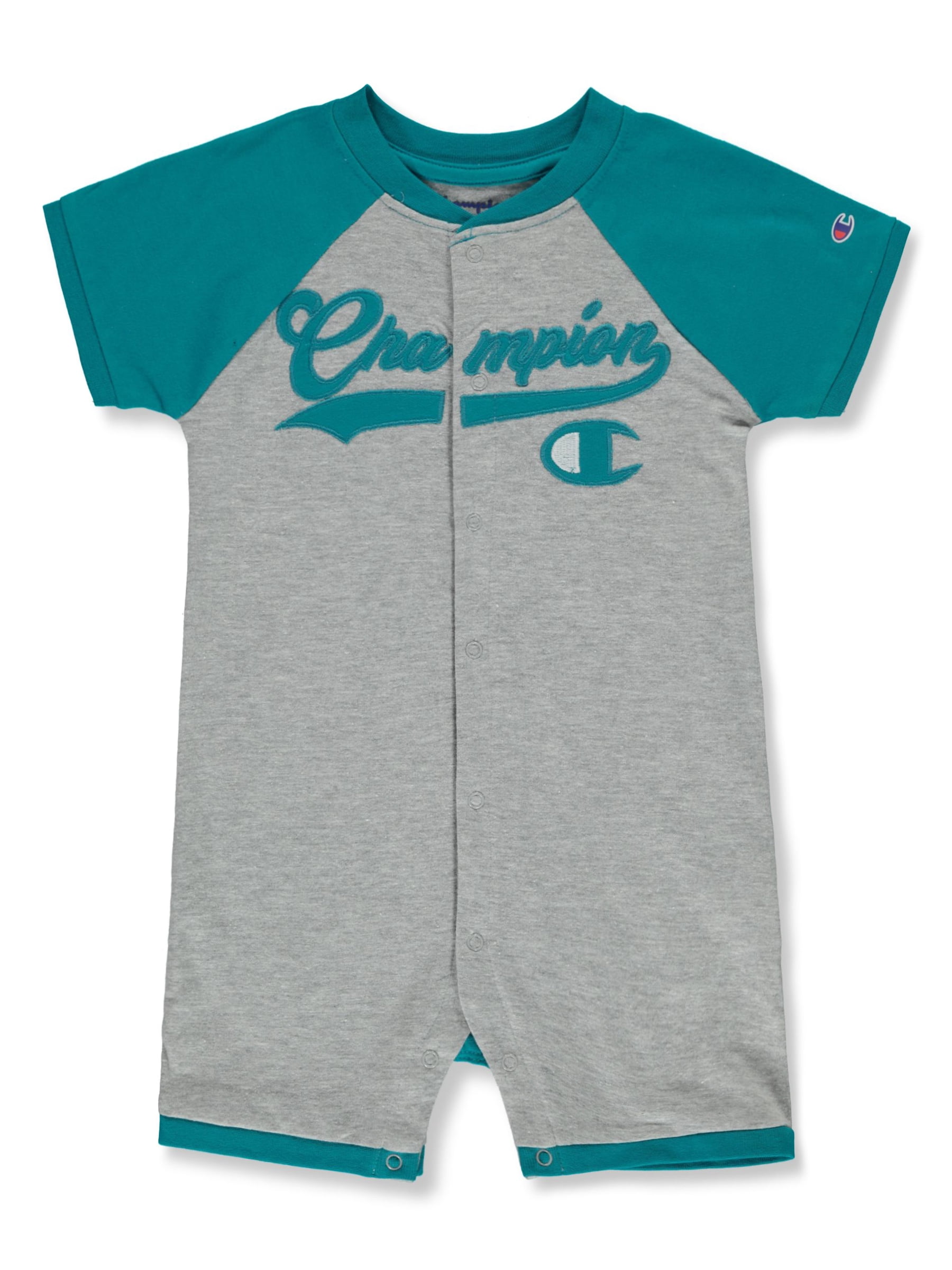 Champion Baby Boys' Varsity Romper Color: turquoise Size: 24 months ...