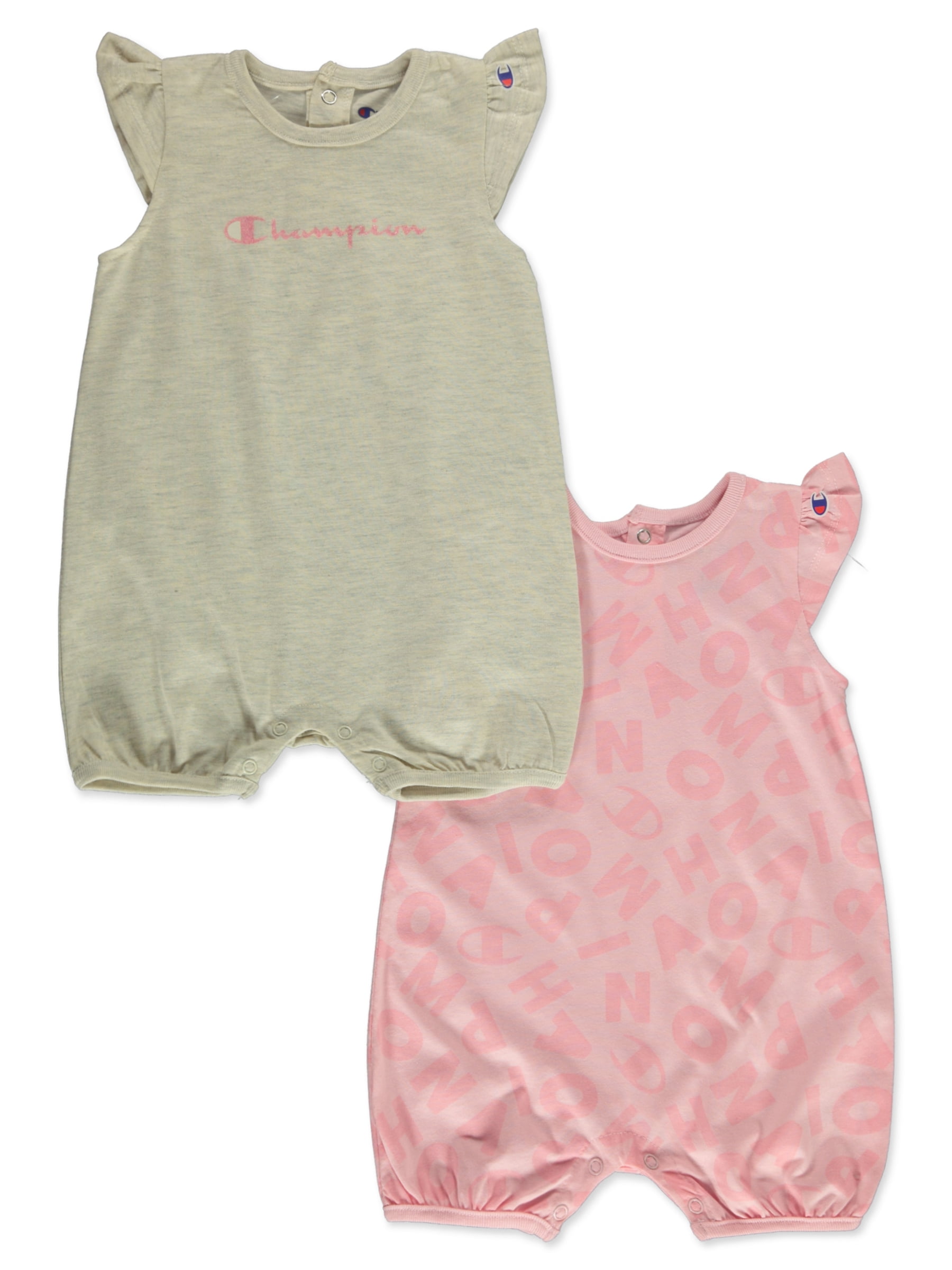 Champion Baby Girls' 2-Pack Rompers Color: pink Size: 6 months ...